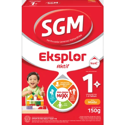 Jual SGM Eksplor 1+ (1-3 Tahun) 150 Gram / 150gr RASA MADU | Shopee ...