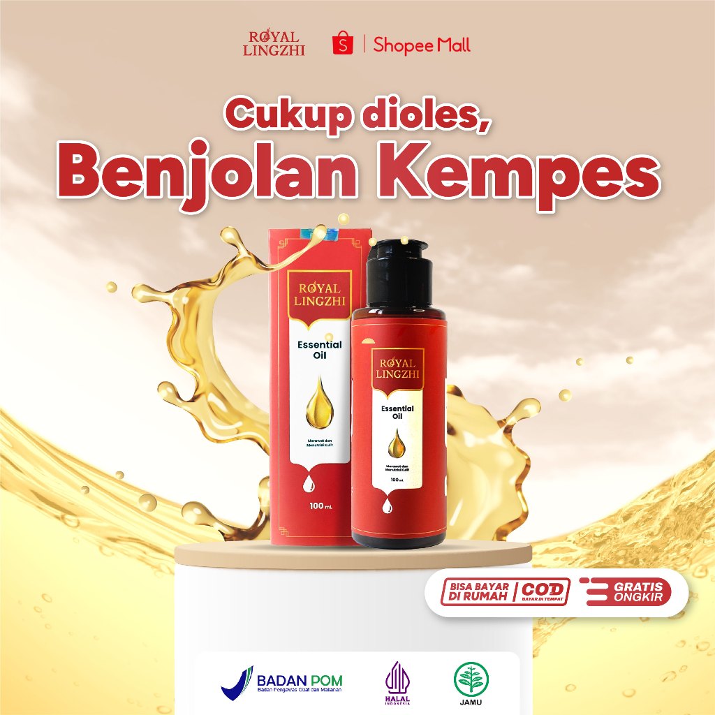 Jual Royal LingZhi Oil Herbal Minyak Balur Atasi Benjolan dan Meredakan ...