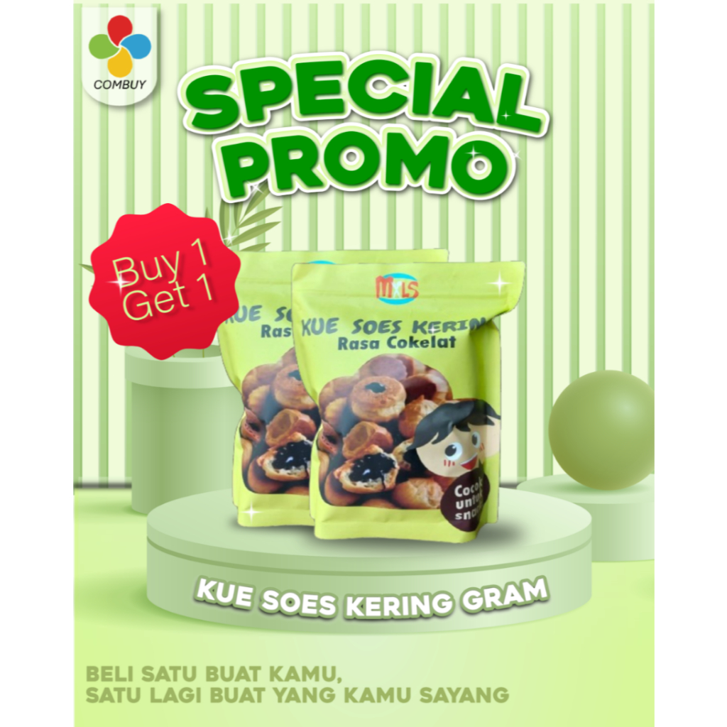 Jual PROMO BELI 1 GRATIS 1 KUE SOES KERING RASA COKELAT | Shopee Indonesia