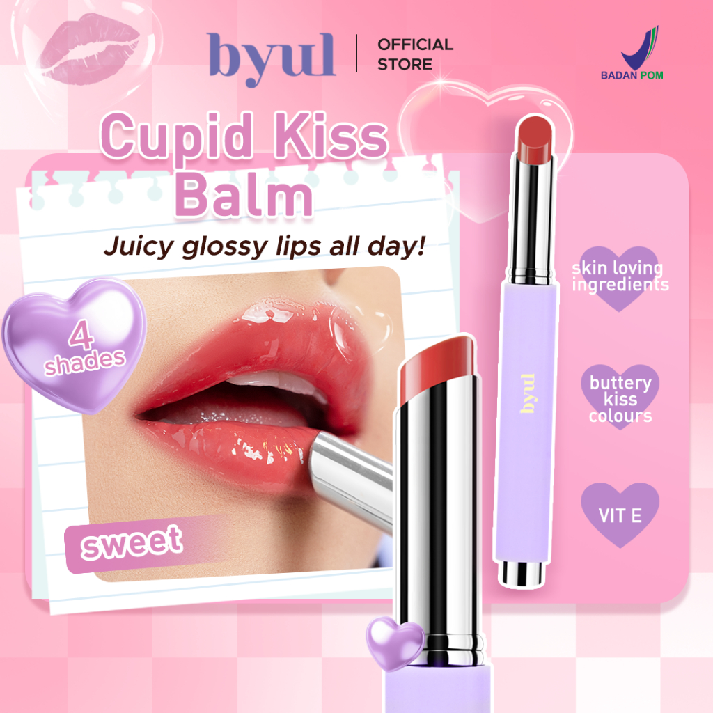 Jual BYUL Cupid Kiss Balm / Lip Balm Glossy Pelembab Bibir Anti Bibir ...