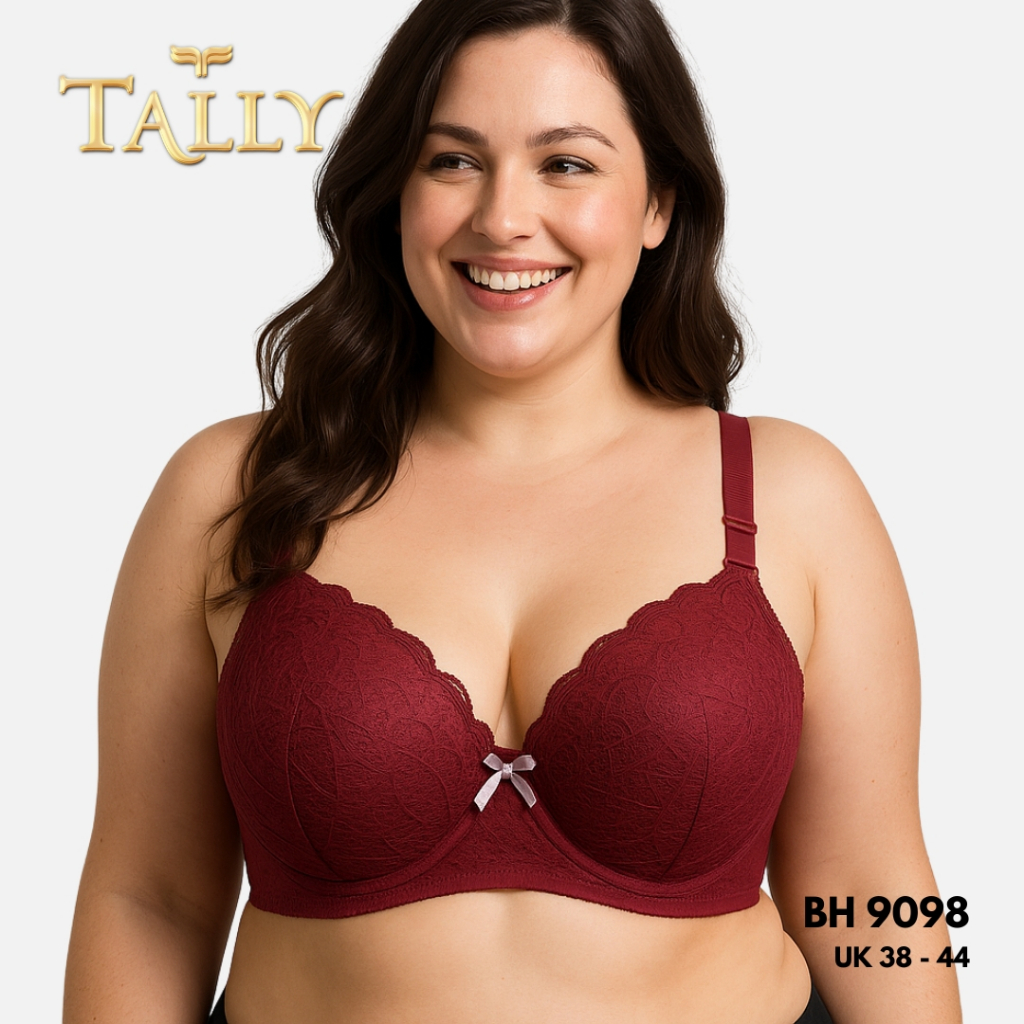Jual TALLY Sarwendah BH-9098 Bra Wanita Ada Kawat Busa Tipis Bahan Katun Renda Cup B - C Kait 3 ...