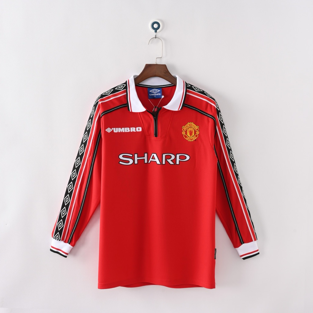 Jual jersey retro mu 1999-2000 treble winners long sleeve | Shopee ...