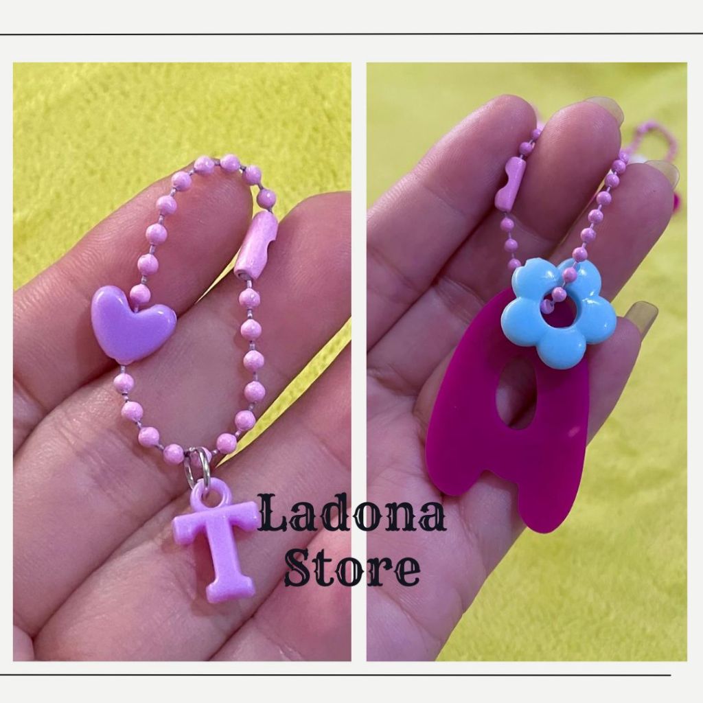 Jual Gantungan Keychain Huruf Inisial Alfabet / Gantungan Tas dan Kunci ...
