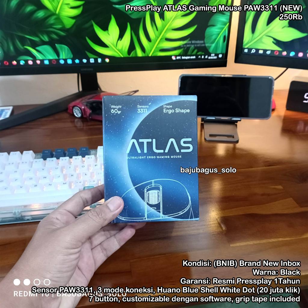 Jual PressPlay ATLAS Gaming Mouse PAW3311 (NEW) | Shopee Indonesia