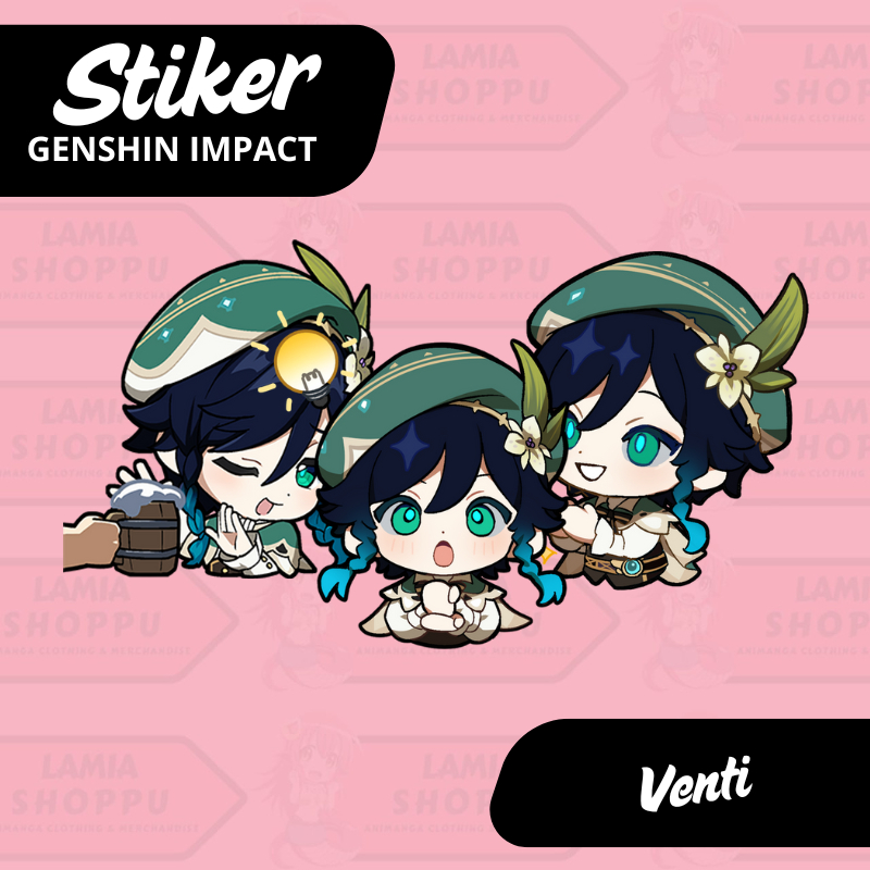 Jual Sticker Genshin Impact Venti | Stiker Venti Genshin | Sticker ...