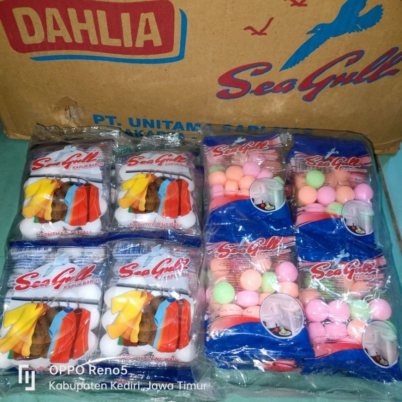 Jual 2Lusin Kapur Barus Seagull 25gr Kamper Seagull Putih Warna Warni ...