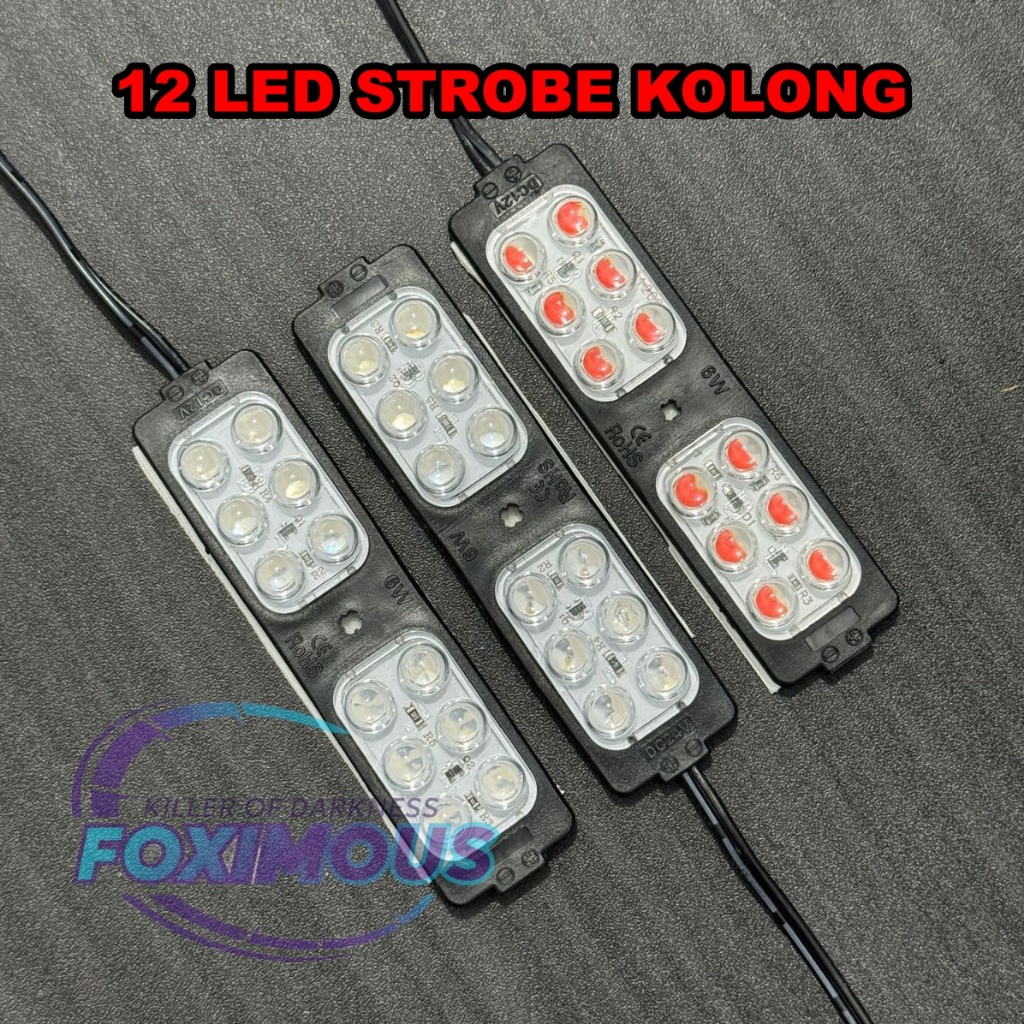 Jual Lampu LED Kolong Strobe Flash 12 Mata Nyala Kedap Kedip Blitz DC 12 Volt 24 Volt Motor ...