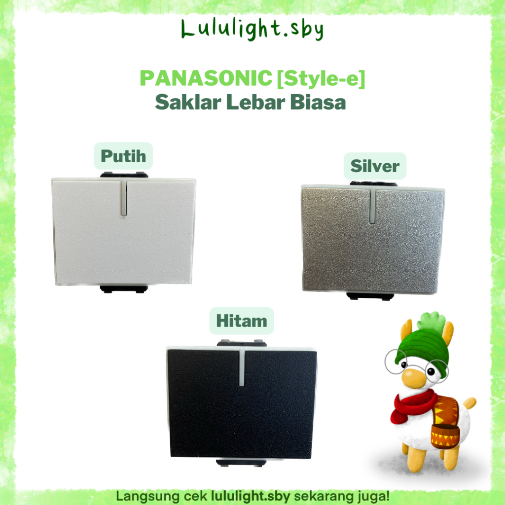 Jual Mata Saklar Panasonic Kecil Lebar 1 Arah 2 Arah Hotel Style E WESJ ...