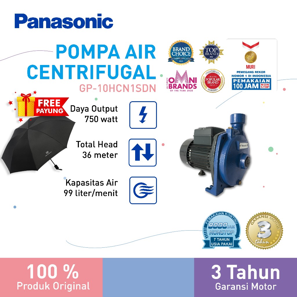 Jual Panasonic GP-10HCN1SDN - Pompa Sentrifugal / Centrifugal Pump ...