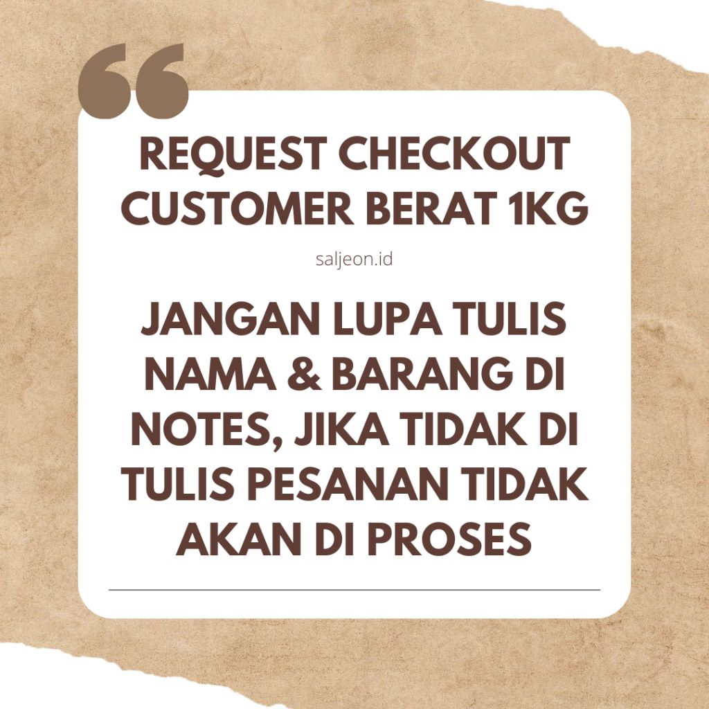 Jual REQUEST CHECKOUT FOTO CUSTOMER (1KG) JANGAN LUPA TULIS NAMA DAN ...