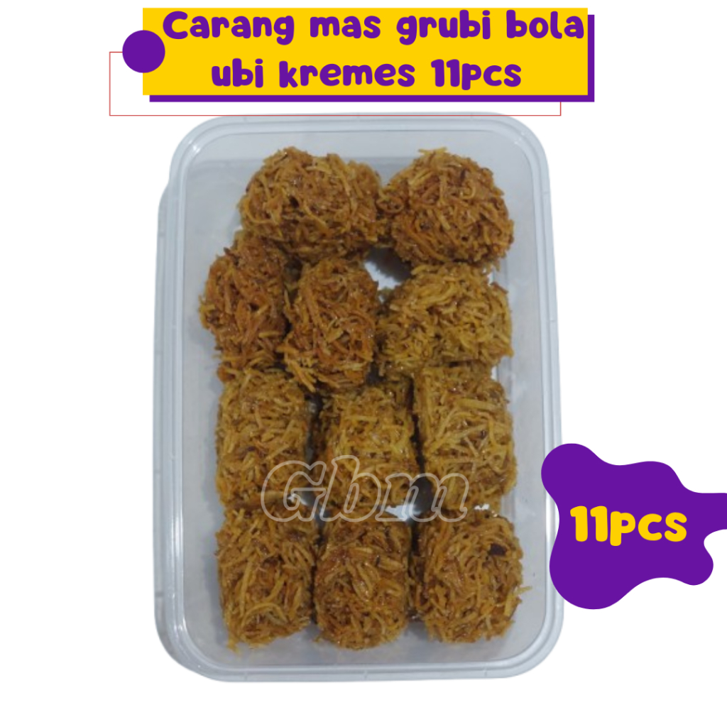 Jual Carang Mas Grubi Kremes Manis Bola Ubi Manis isi 11pcs kemasan ...