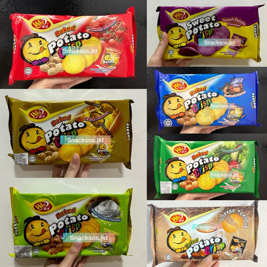 Jual WINWIN WIN2 BAKED POTATO CRISP BBQ / COFFEE / TOMATO / SEAFOOD ...