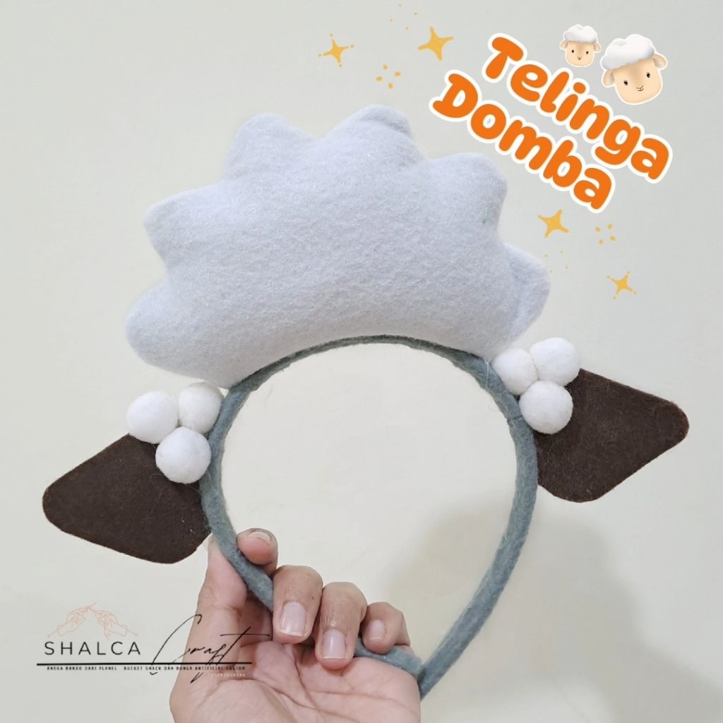 Jual Bando kostum tk bahan flanel bentuk telinga domba biri-biri lucu ...