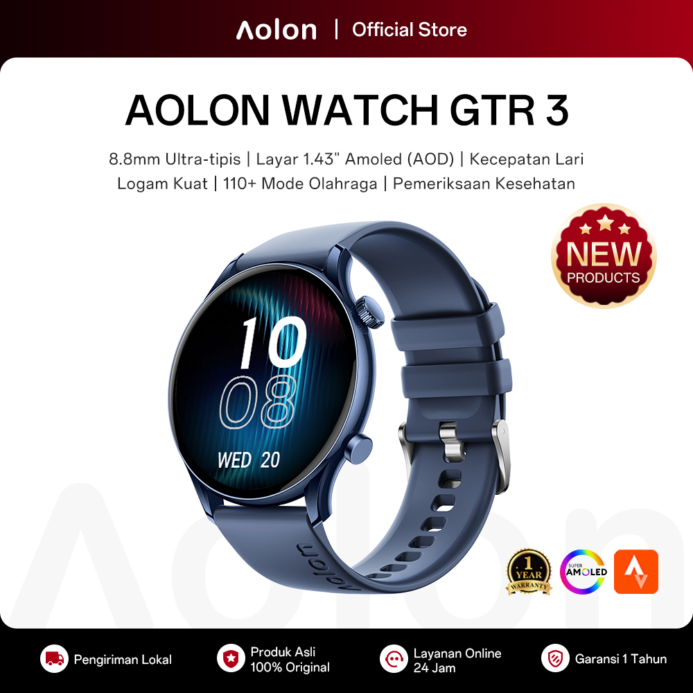 Jual [Garansi 1 Tahun] Aolon GTR 3 Jam Tangan Smartwatch 46mm Layar ...