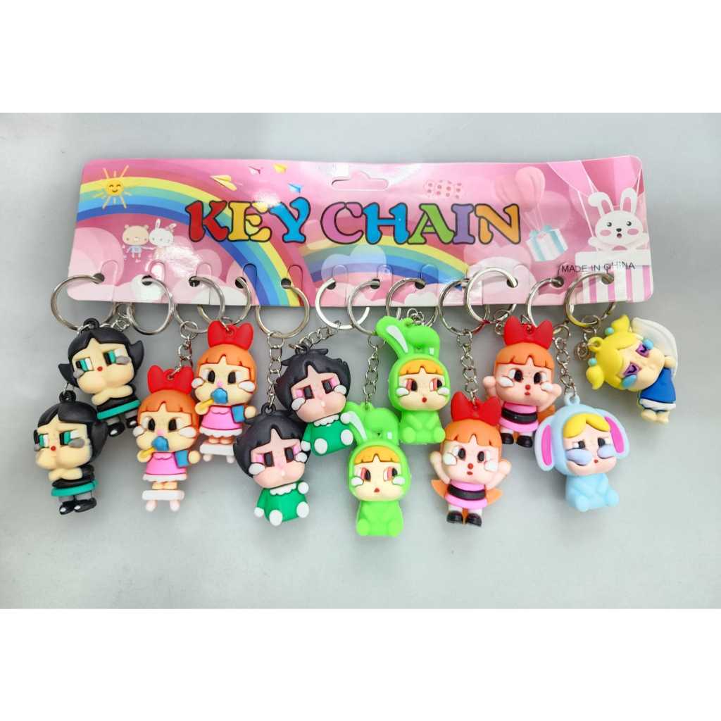 Jual [CT] GANTUNGAN KUNCI KARET CRY BABY KEYCHAIN POWER PUFF GIRL PPG ...