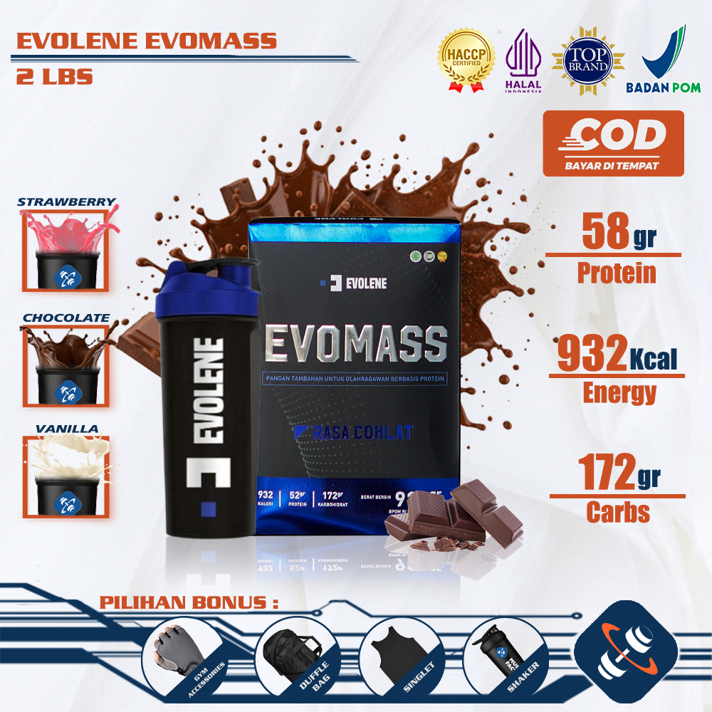 Jual EVOLENE Evo Mass Gainer 2 Lbs 912 Gram Weight Gainer Evolene BPOM | Shopee Indonesia