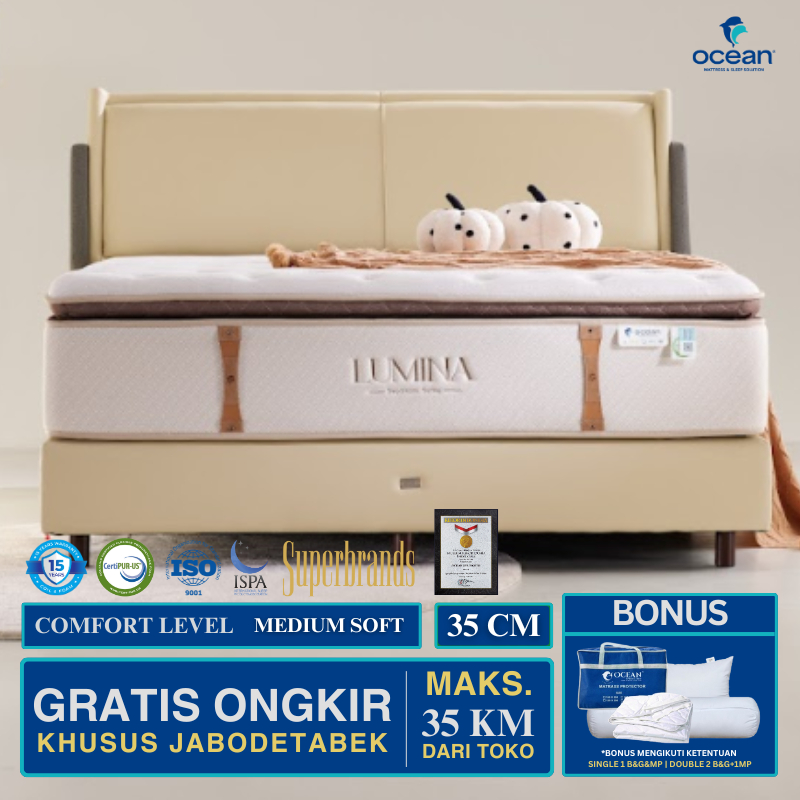 Jual OCEAN Kasur Springbed Lumina Natural Latex | Shopee Indonesia