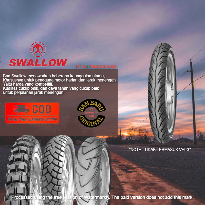 Jual [COD] BAN LUAR SWALLOW 110/80-17 SB117 TUBLESS Honda Verza ...