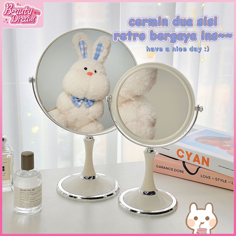 Jual BEAUTY Cermin Make up /Cermin Kaca Rias /Cermin Meja 2 Sisi Normal ...