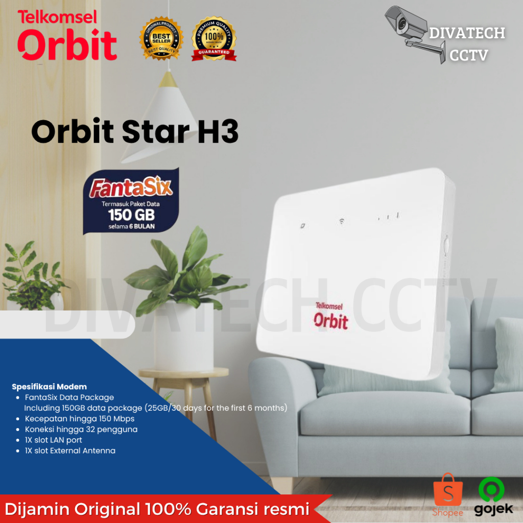 Jual MODEM Orbit Star H3 MODEM WIFI 300MBPS ORIGINAL NEW wifi rumah ...