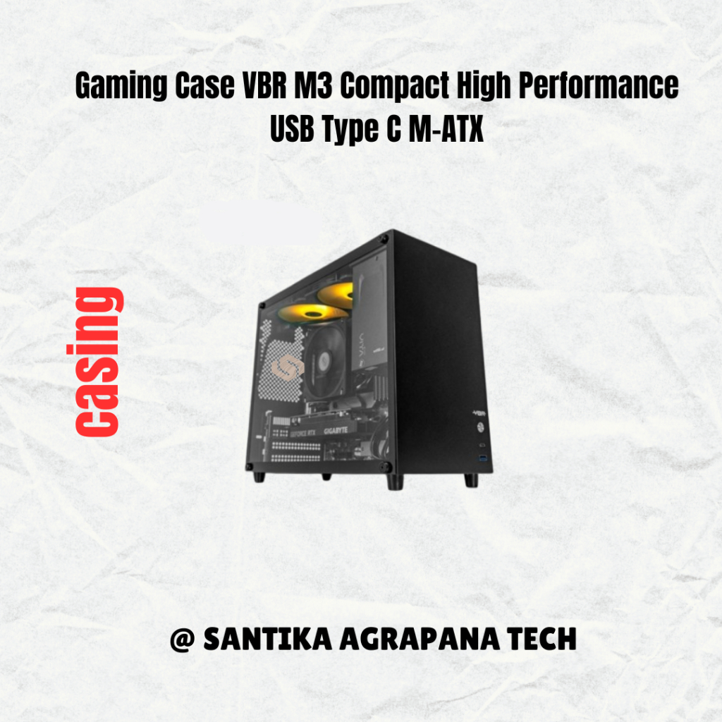 Jual Gaming Case VBR M3 Compact High Performance USB Type C M-ATX ...