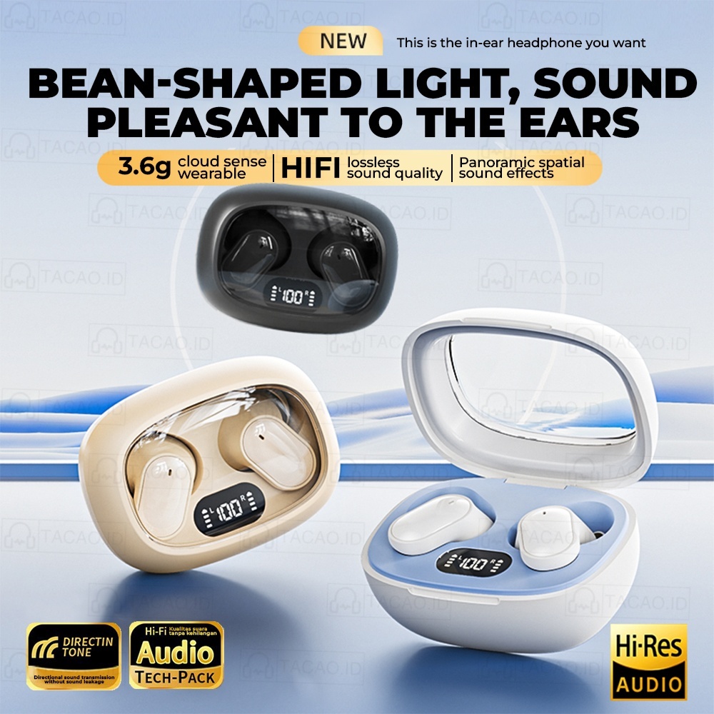 Jual Sports Music Earbuds TWS Bluetooth 5.4 Wireless HIFI In Ear Mini ...