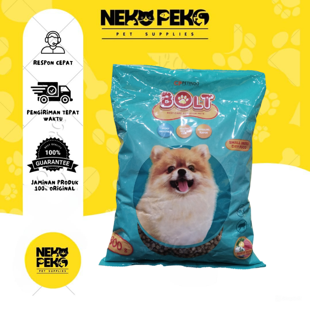 Jual Bolt Dog Small Breed Beef & Rice 800gr/ Dry Food Makanan Anjing ...