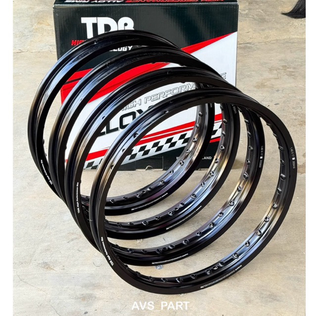 Jual VELG TDR W SHAPE RING 17 140 160 185 215 HITAM GLOSSY VELG JARI ...