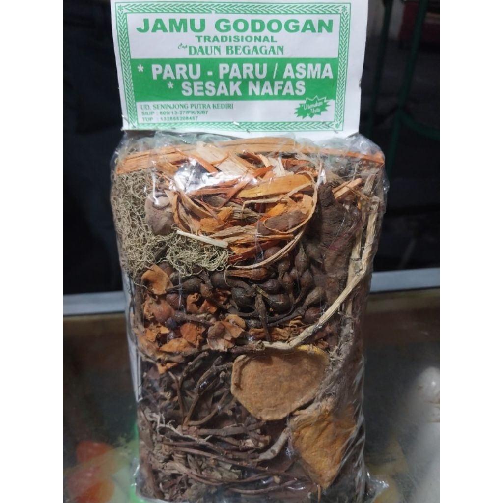 Jual jamu godog tradisional paru paru asma sesak nafas cap daun megagan ...
