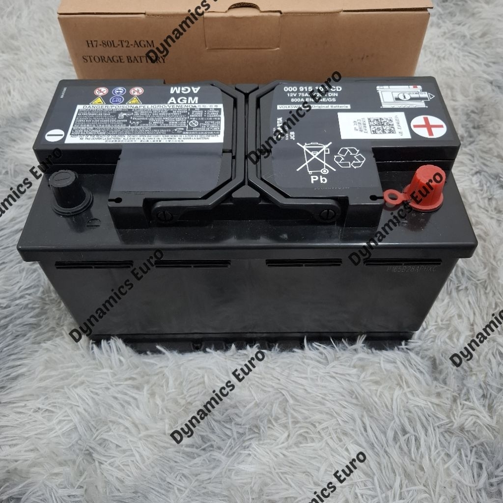 Jual AKI ORIGINAL VW AUDI PORSCHE 75AH 800A 12V ACCU BATTERY VW AUDI ...