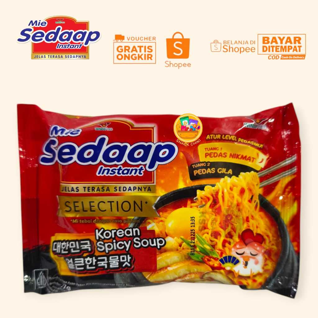 Jual MIE SEDAAP SELECTION KOREA SPICY SOUP HARGA PER 5 PCS | Shopee ...