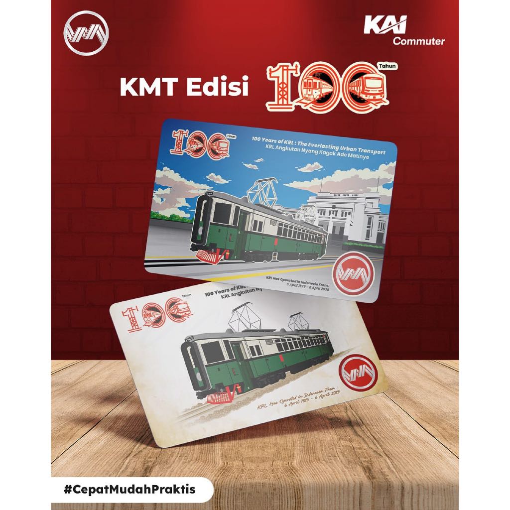 Jual Kartu Multi Trip KRL KAI LRT MRT KMT Trans Limited Edition 100 Tahun KRL | Shopee Indonesia