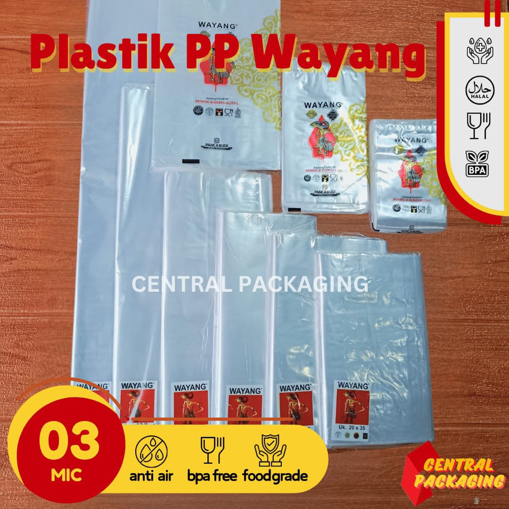 Jual Plastik PP Wayang Tebal Bening UK 15x27 12x24 10x17 18x30 18x35 ...