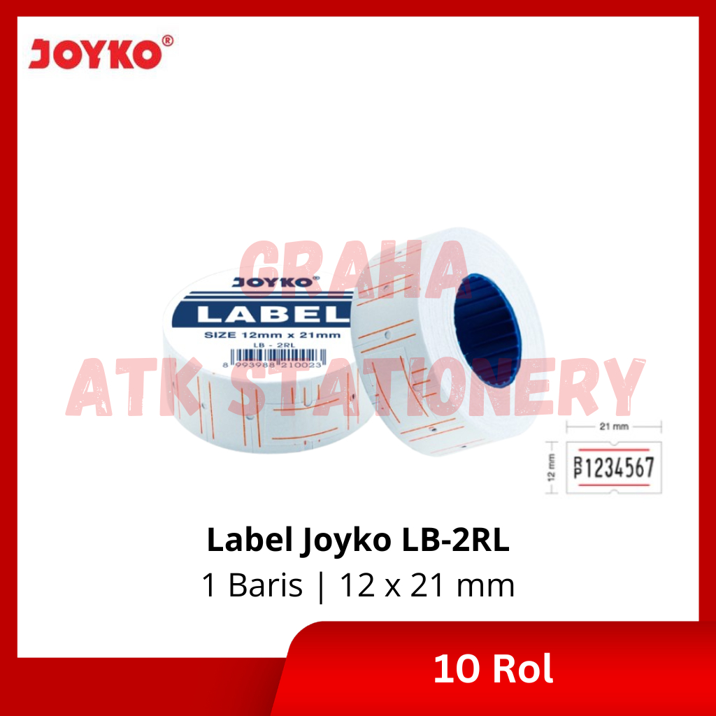 Jual [10 Rol] Label Harga Joyko LB-2RL 12 x 21mm / Price Label Joyko LB ...