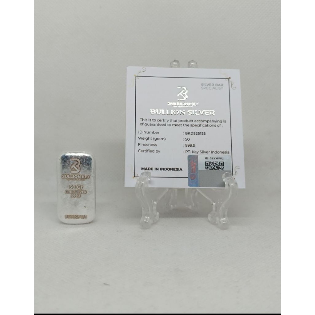 Jual Silver Perak Murni Bullion Key Logam Mulia 100 Gram 250 Gram 500 ...