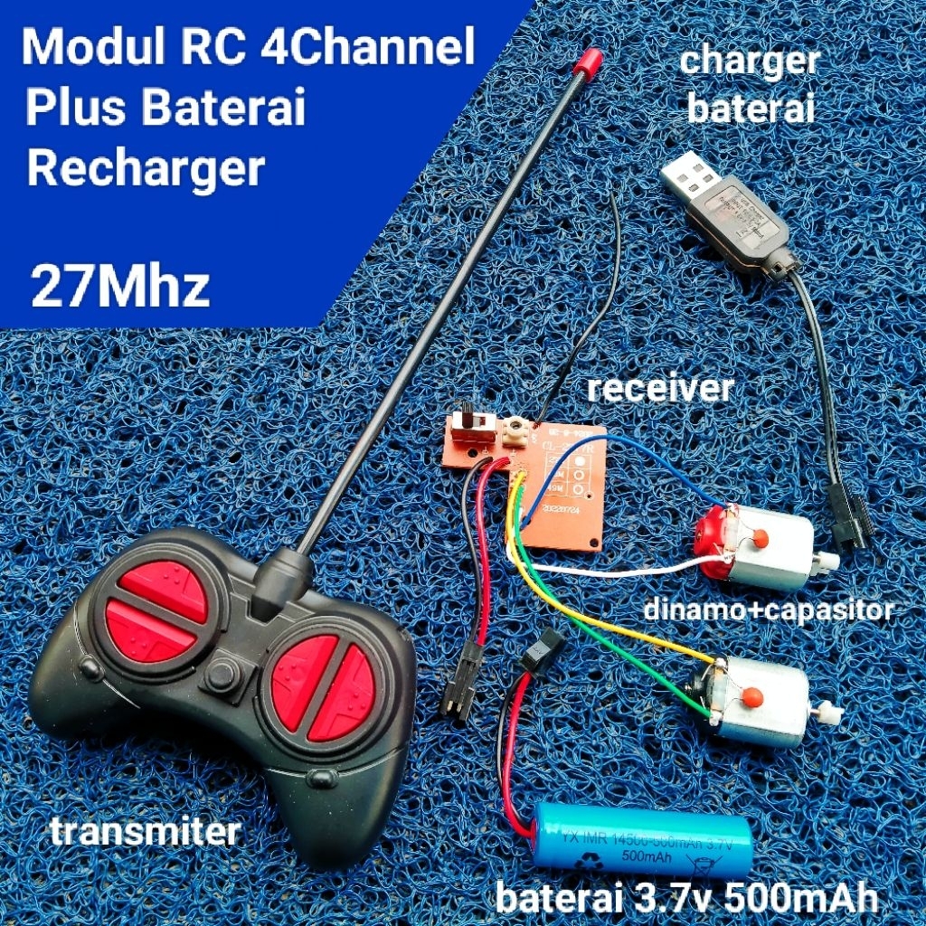 Jual Paket Lengkap Remote Control Transmiter & Receiver Frekuensi 27Mhz ...