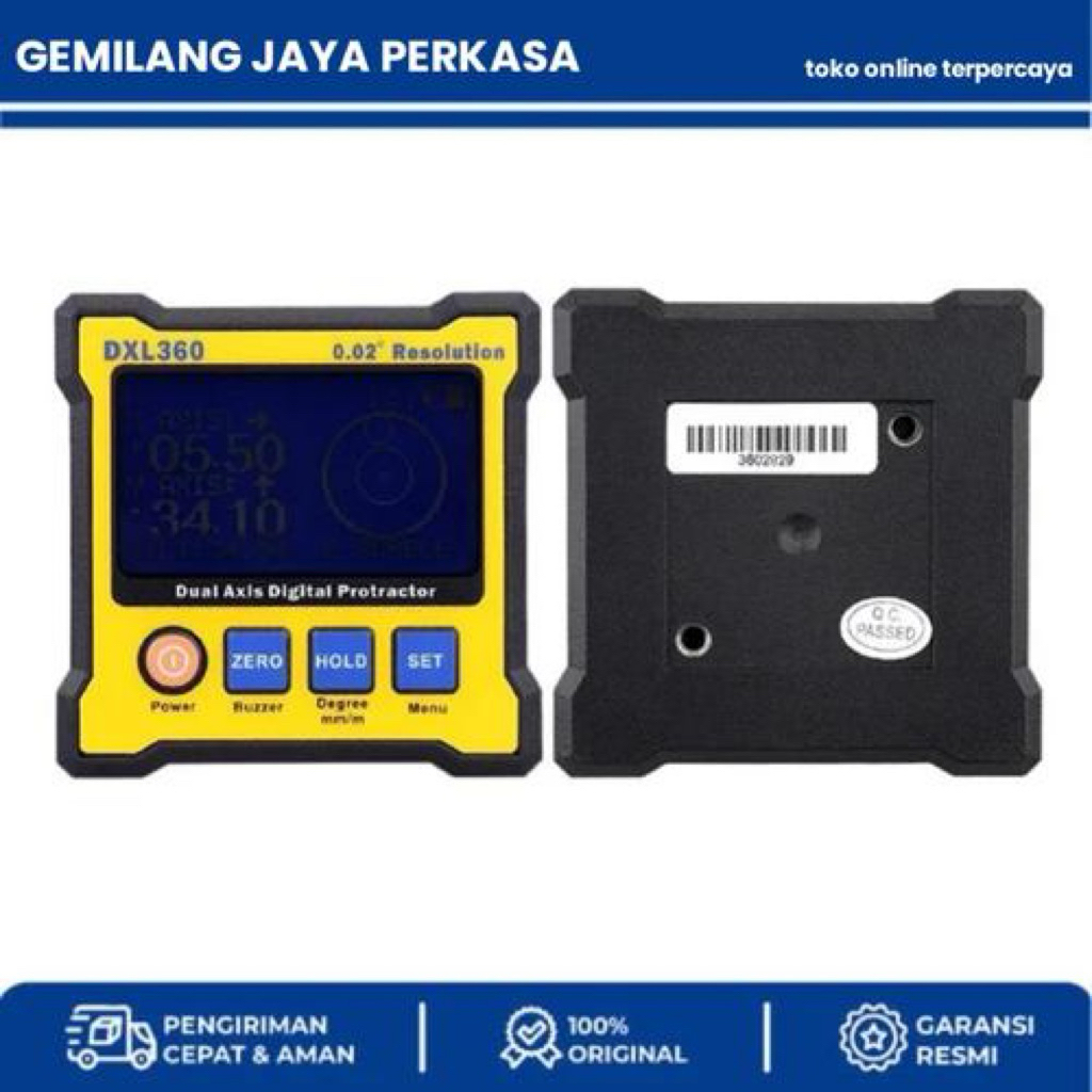 Jual Inclinometer DXL-360 Protractor Digital Angle Level Axis Sudut ...