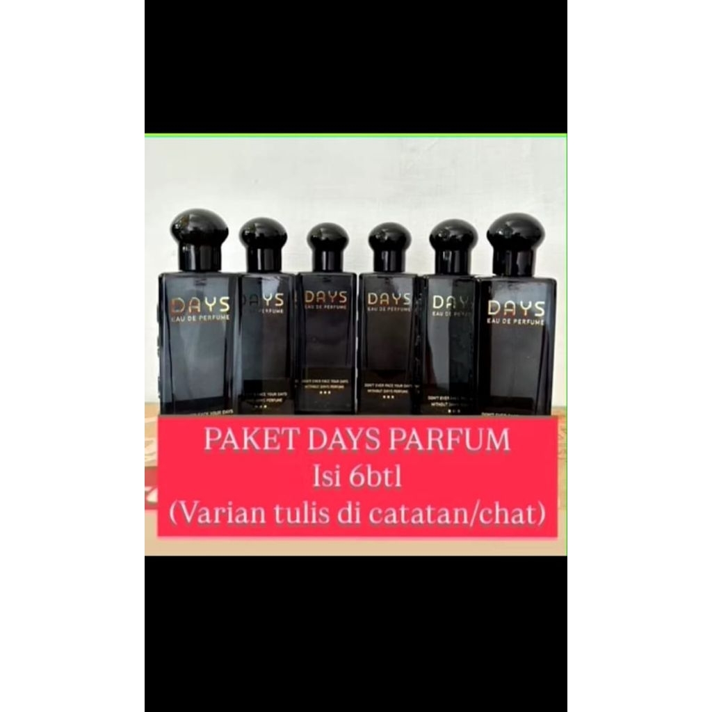 Jual Paket 6botol Days Parfum original/Parfume Days (Varian Tulis Di ...