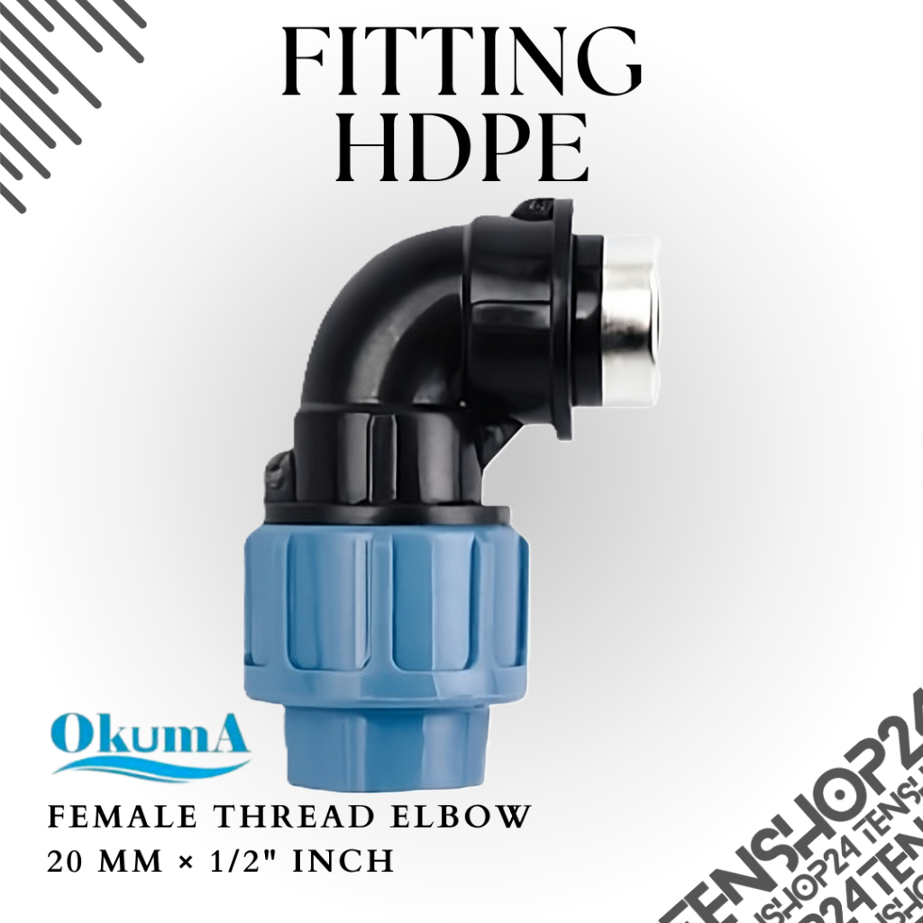 Jual Fitting HDPE Female Thread elbow / Knee Drat Dalam Merk OKUMA ...