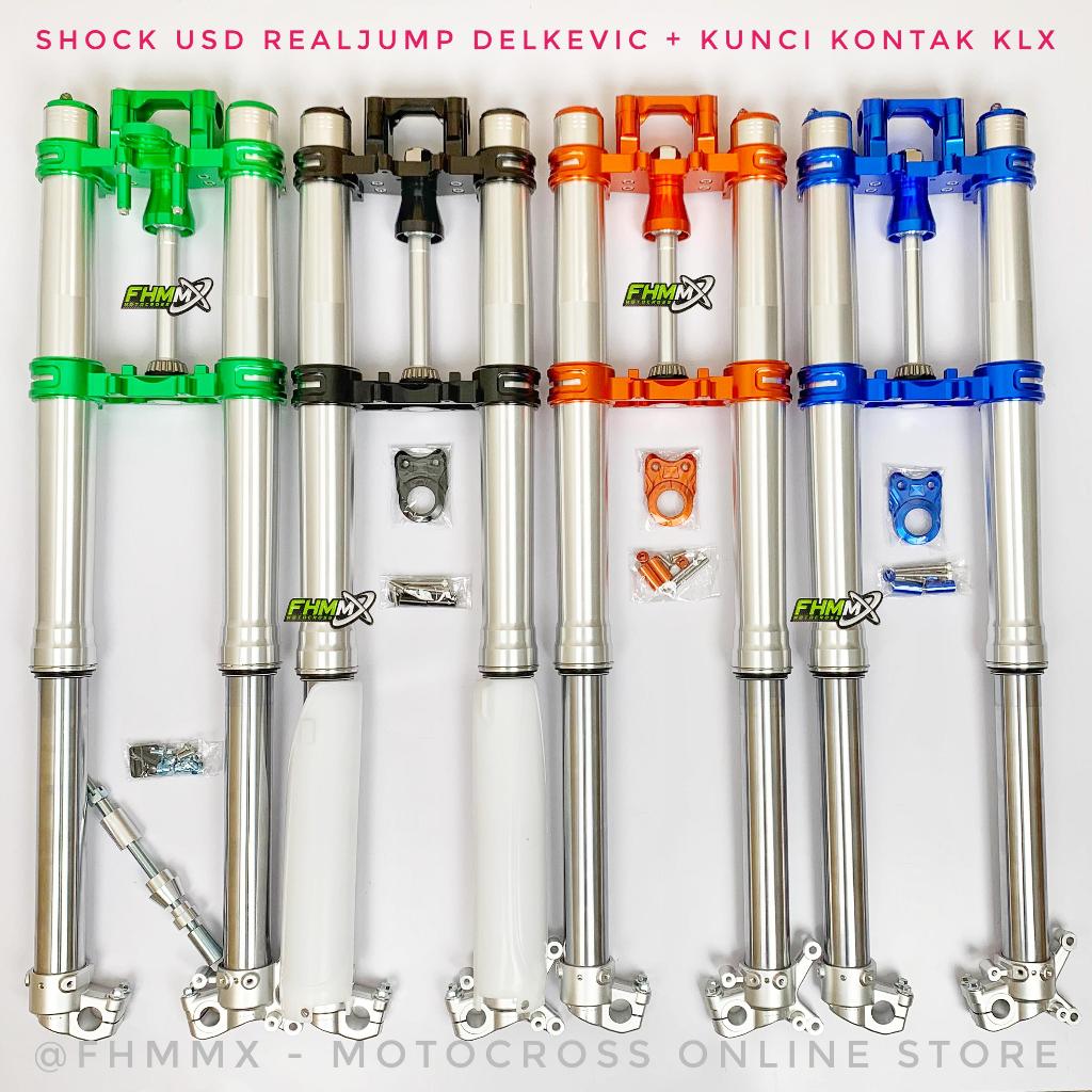 Jual Shock USD Upside down Realjump Delkevic plus Kunci KLX 150 CRF 150 WR155 | Shopee Indonesia