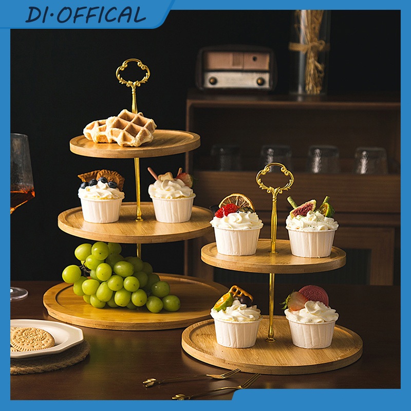 Jual Rak Kue Susun Rak Tingkat Sebaguna Makan Kue Buah Cake Plate Stand ...