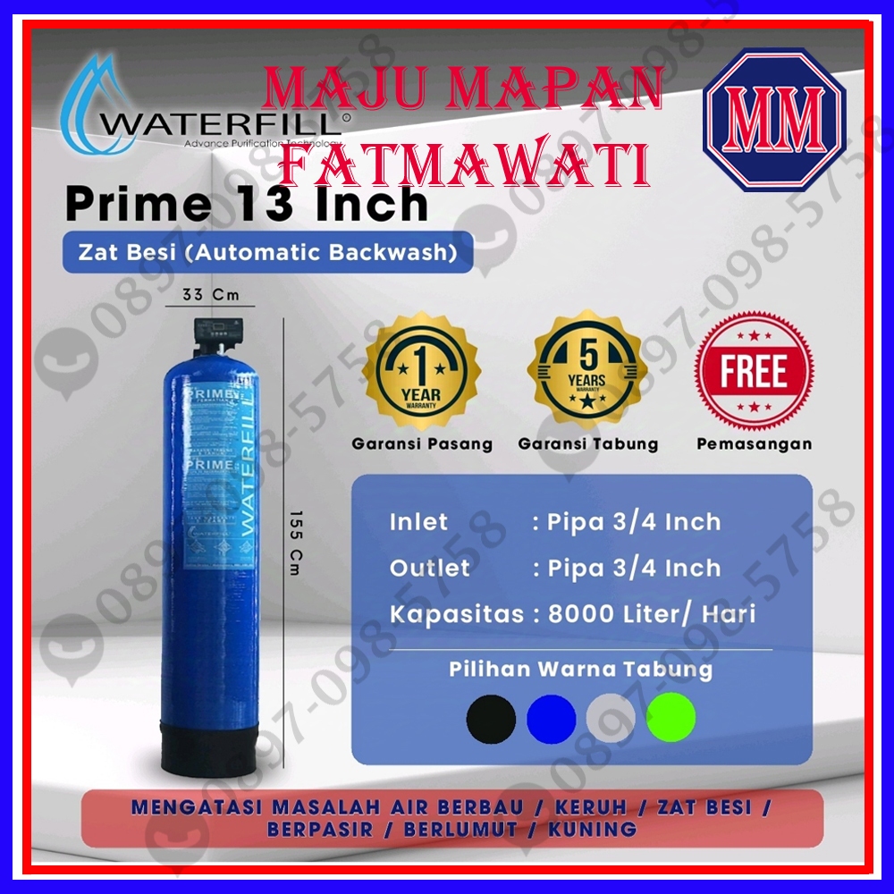 Jual Filter Air Sumur Bor Waterfill Prime 13 Inchi Automatic (menyaring ...