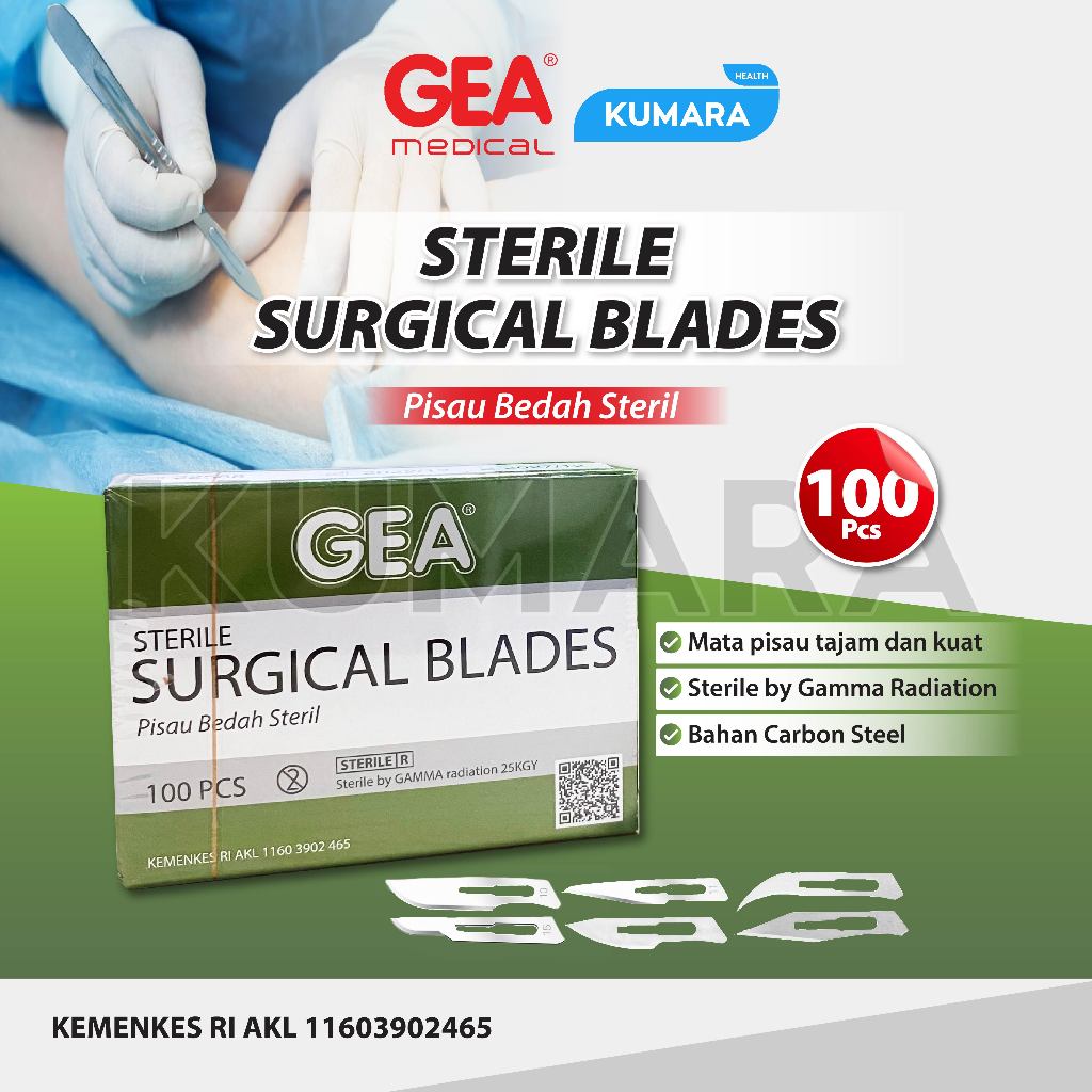 Jual GEA - Pisau Bedah Bisturi Blade / Surgical Blade / Mata Pisau ...
