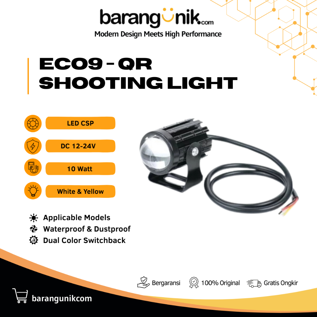 Jual Lampu Tembak Sorot Laser LED 2 Warna Putih Kuning High Low ...