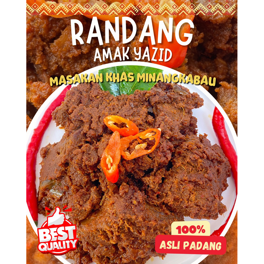 Jual RENDANG AMAK YAZID - RENDANG DAGING 300 gr ASLI PADANG | Shopee Indonesia