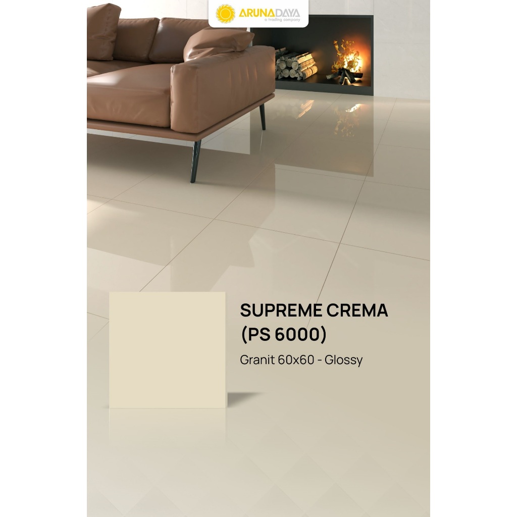 Jual Granit Lantai Sun Power Glossy Polish Supreme crema (PS6000) Warna ...