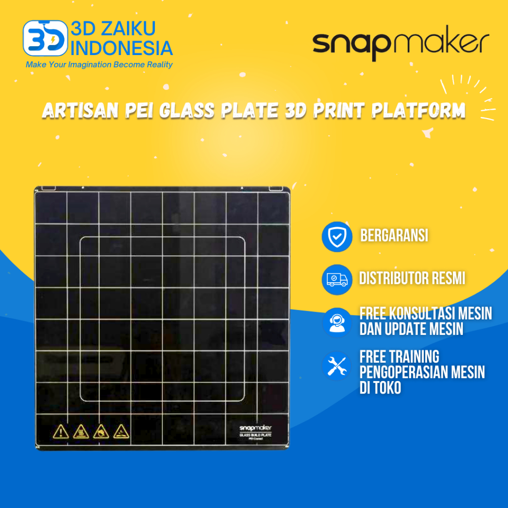 Jual Original Snapmaker Artisan PEI Glass Plate 3D Print Platform ...