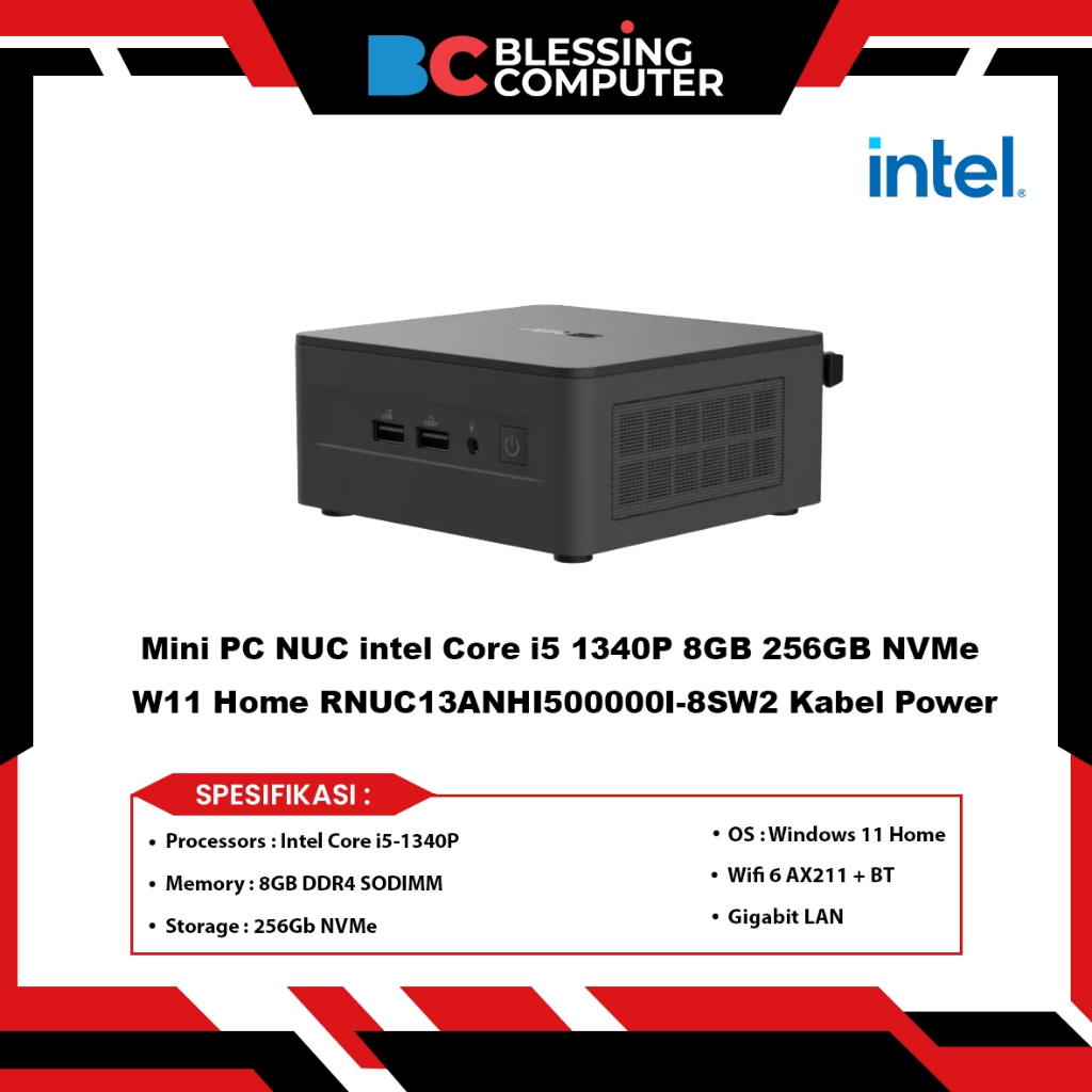 Jual Mini PC NUC intel Core i5 1340P 8GB 256GB NVMe W11 Home ...