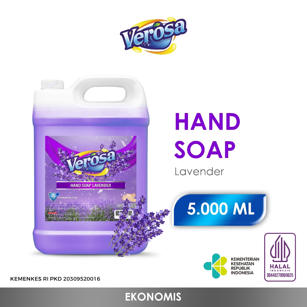 Jual Verosa Hand Soap 5 Liter Lavender Sabun Cuci Tangan 5000 ML ...