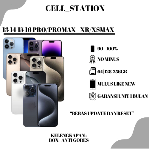 Jual ip second 16 15 14 13 pro promax - xr & xsmax ganti housing normal ...